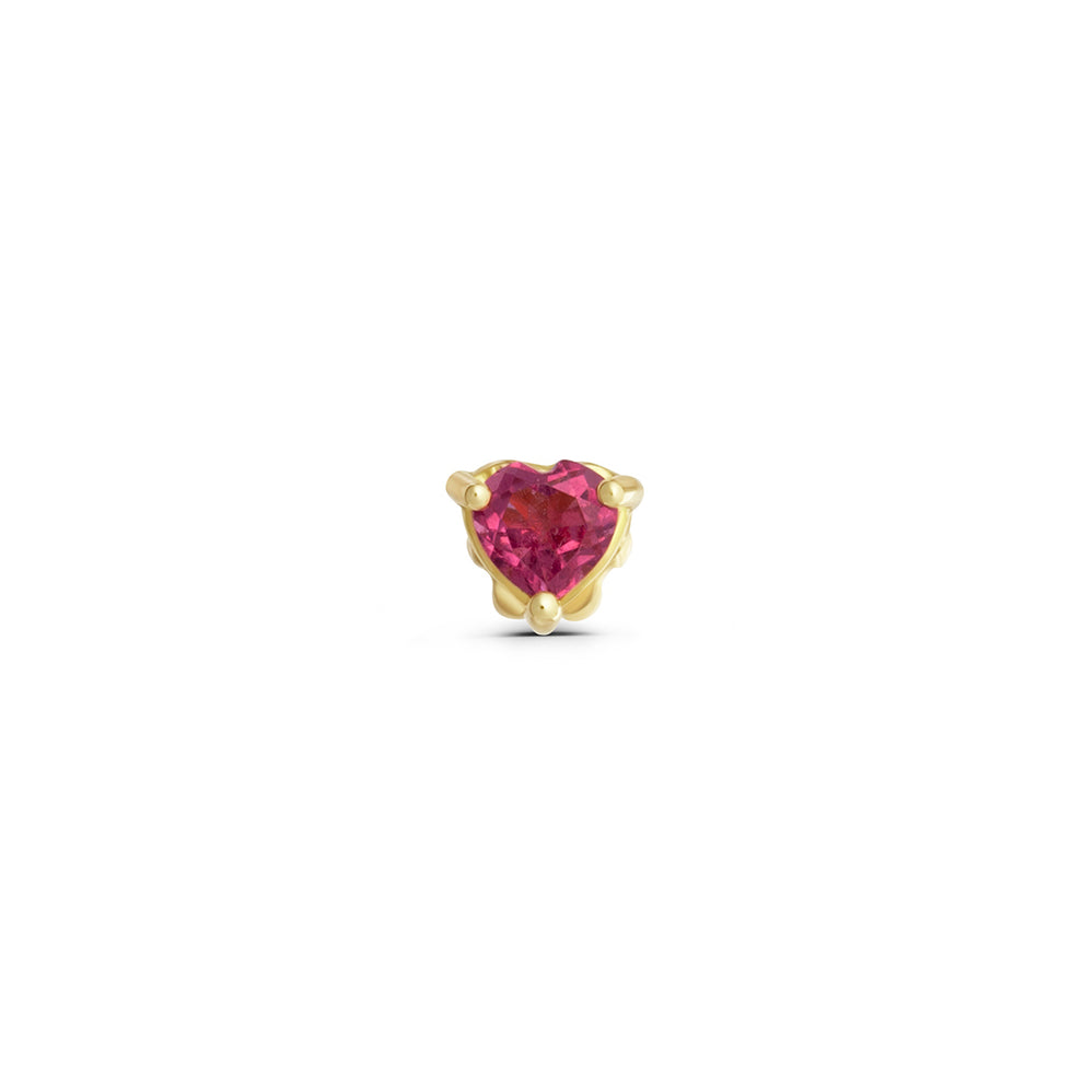 Ruby Heart Stud – JoyJewels