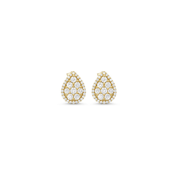 Diamond Invisible Pear Studs – JoyJewels Fine Jewelry