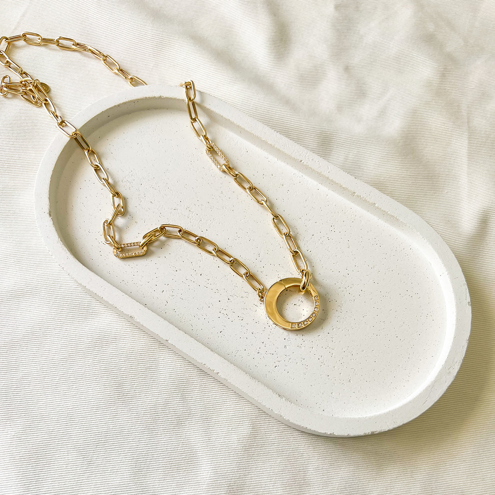 Round Clip Curb Chain Necklace – JoyJewels